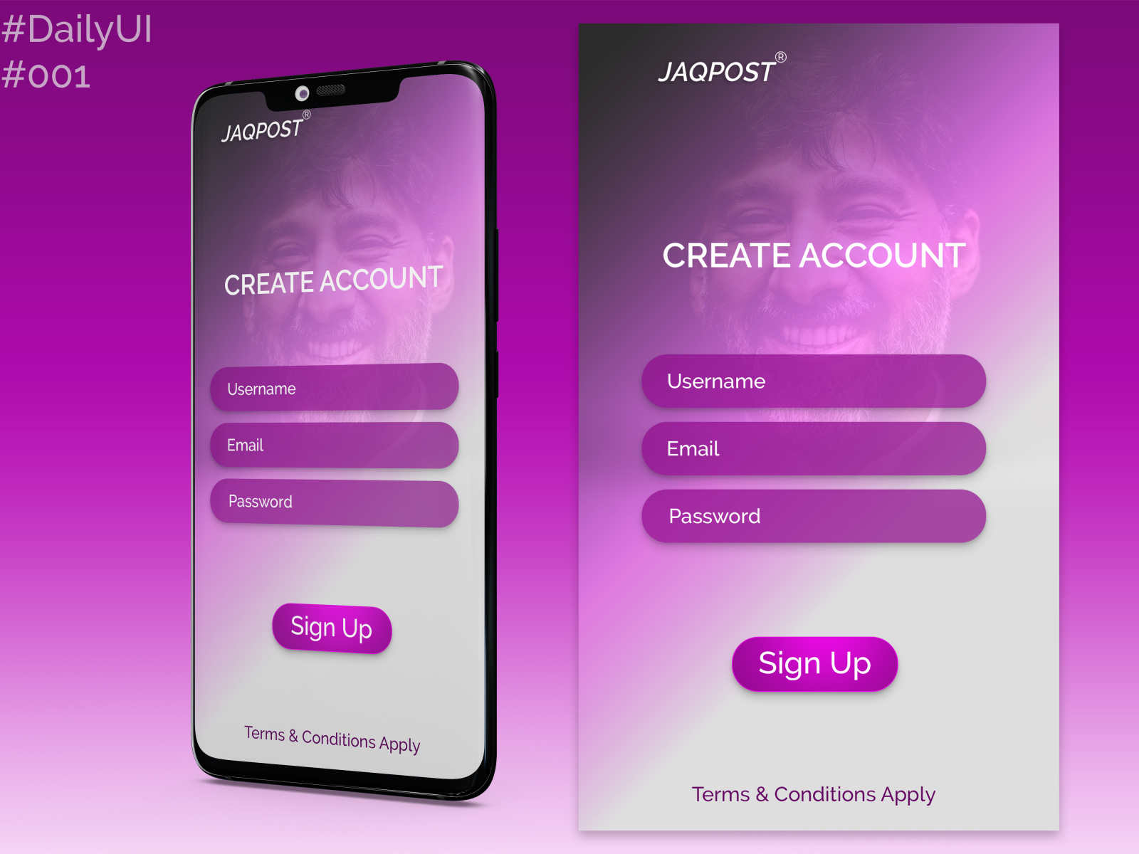 APP SIGN UP PAGE by Joshua Quaye on Dribbble