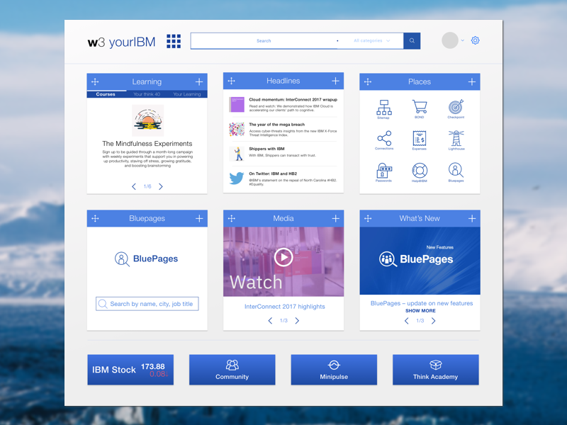 IBM W3 Redesign by Bryan Mortensen on Dribbble
