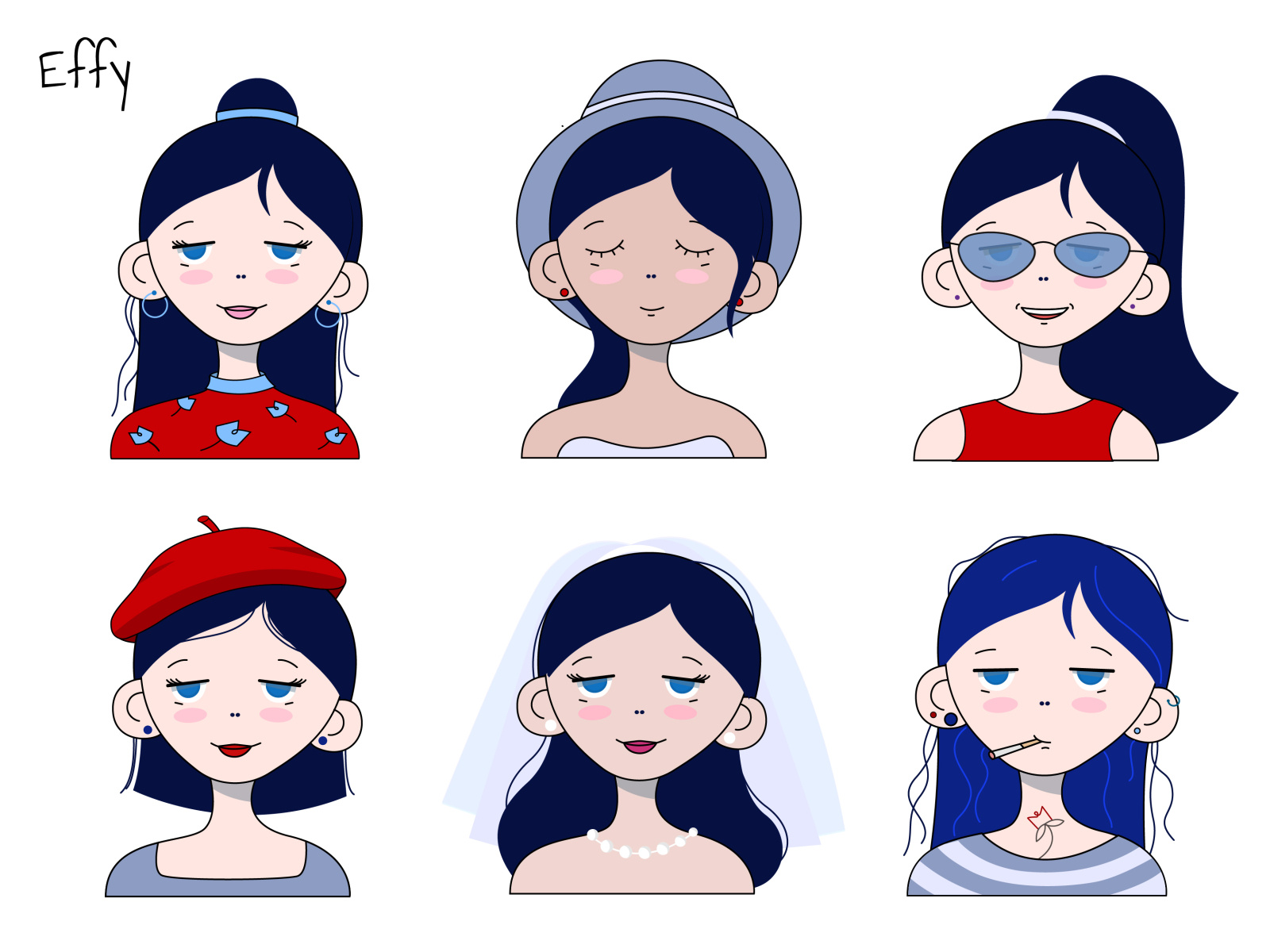 Meet Effy - character design by Polina on Dribbble