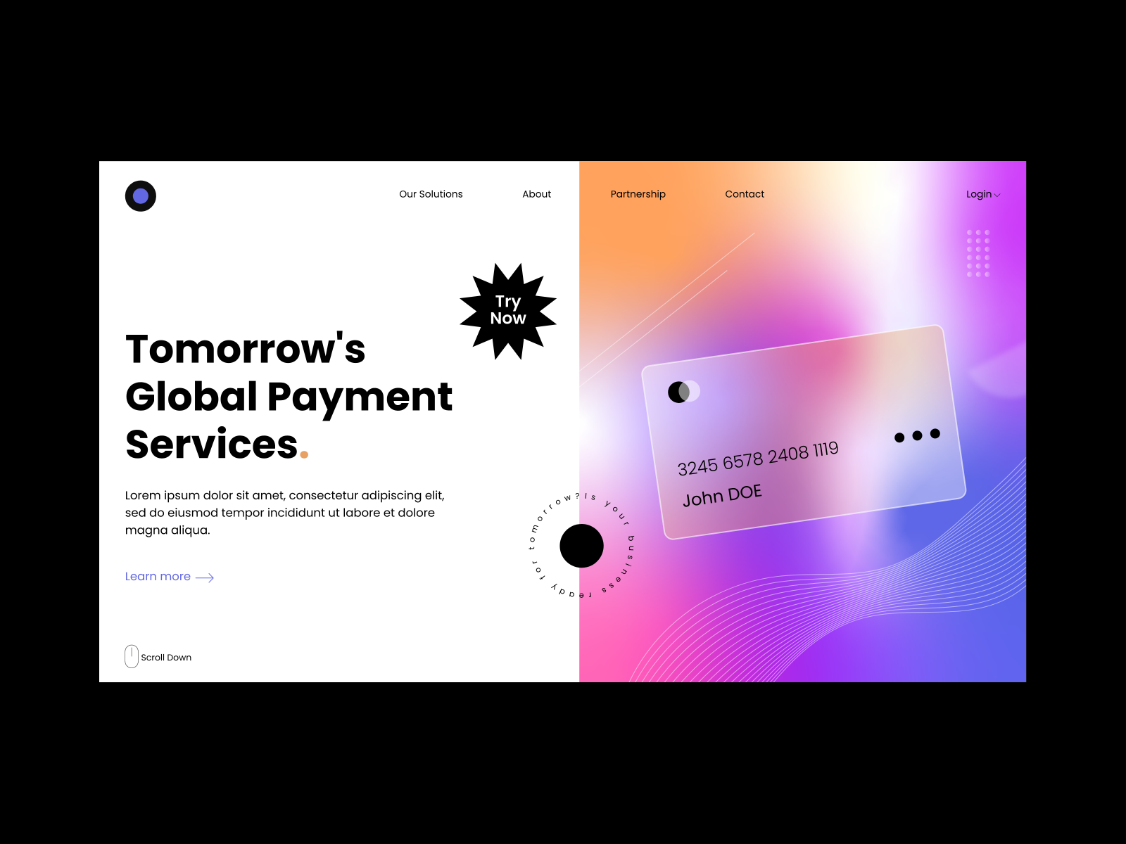 Digital Payment Service Website by Menderes Mertoglu on Dribbble