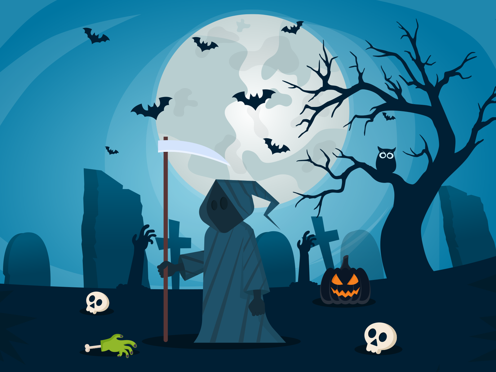 Halloween Background by Menderes Mertoglu on Dribbble