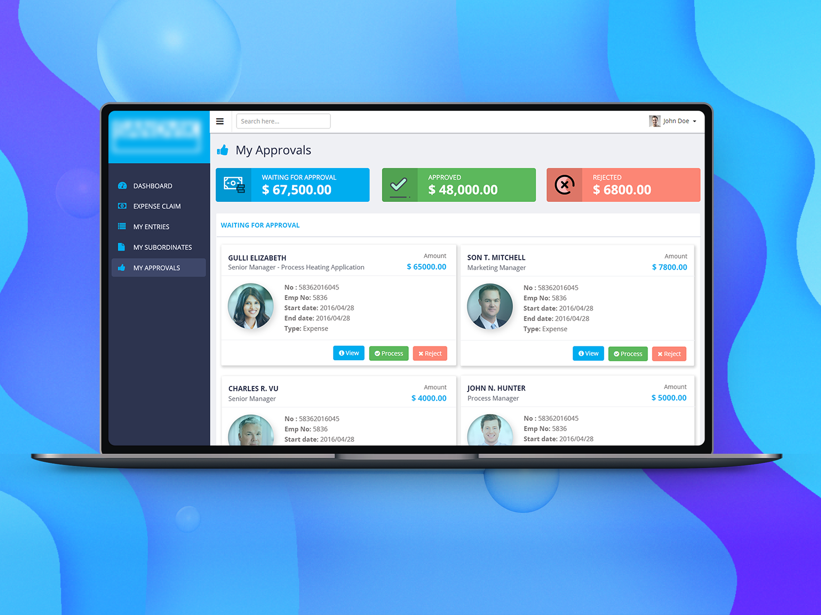 Expense Tracker & Approval Process by Ravinthranath A on Dribbble