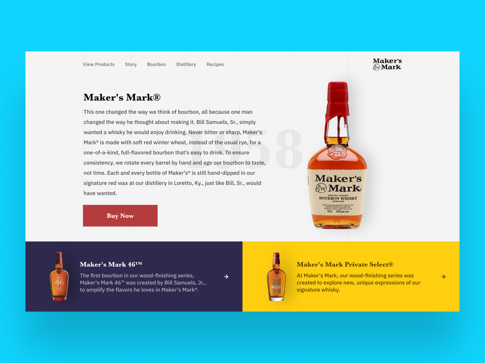 Maker S Mark - Website re-design concept by Sai Ashwin on Dribbble