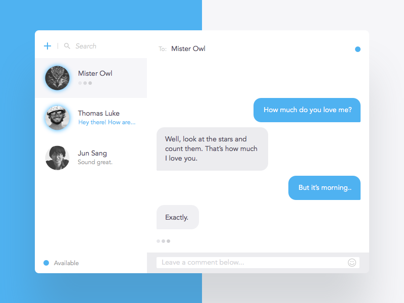 Chat App by Zivile Zickute on Dribbble