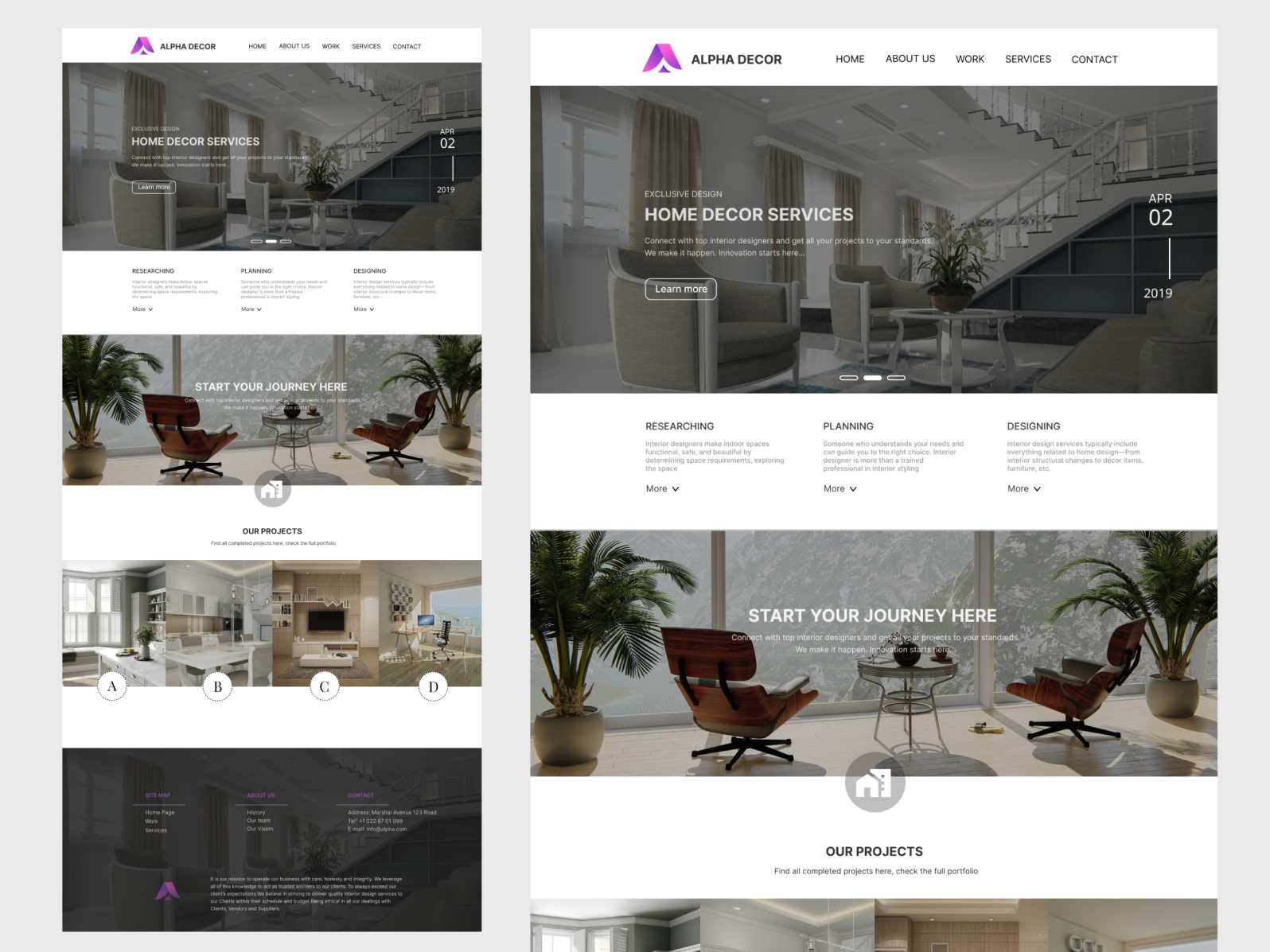 Decor Studio Web Design by Ilona Patarava on Dribbble