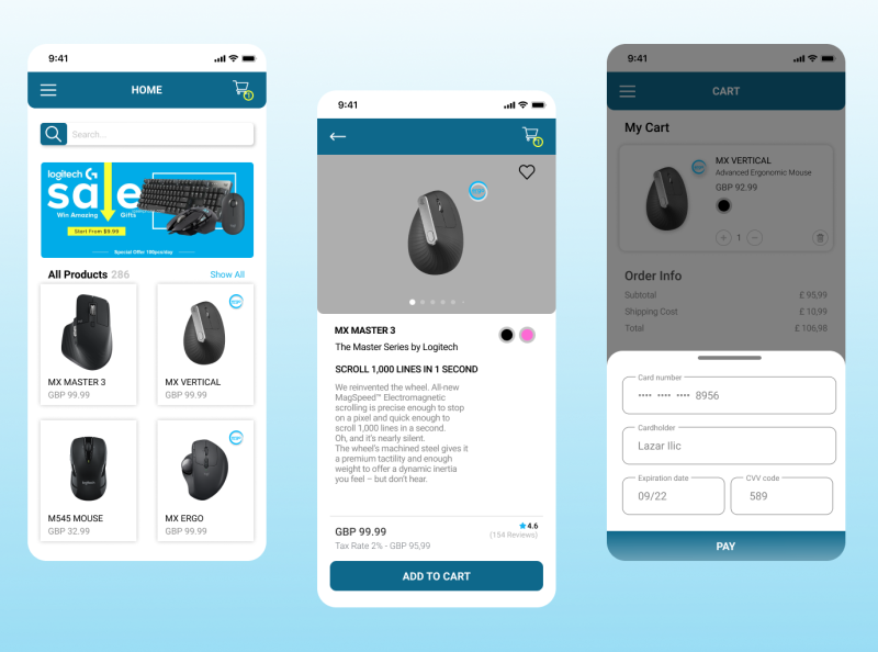 Logitech Mobile App by Lazar Ilic on Dribbble