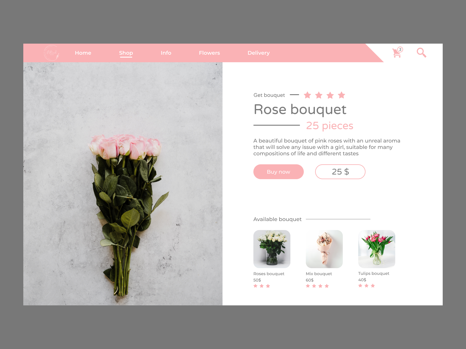 Flower shop design by UI/UX man on Dribbble