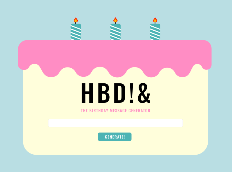 HBD!& by Isabella Enriquez on Dribbble