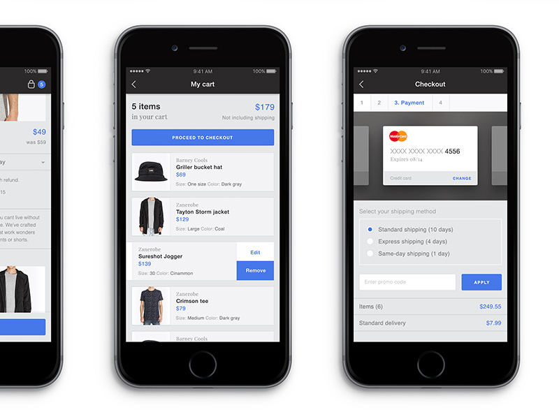 eCom ui kit by Marc-Antoine Roy on Dribbble