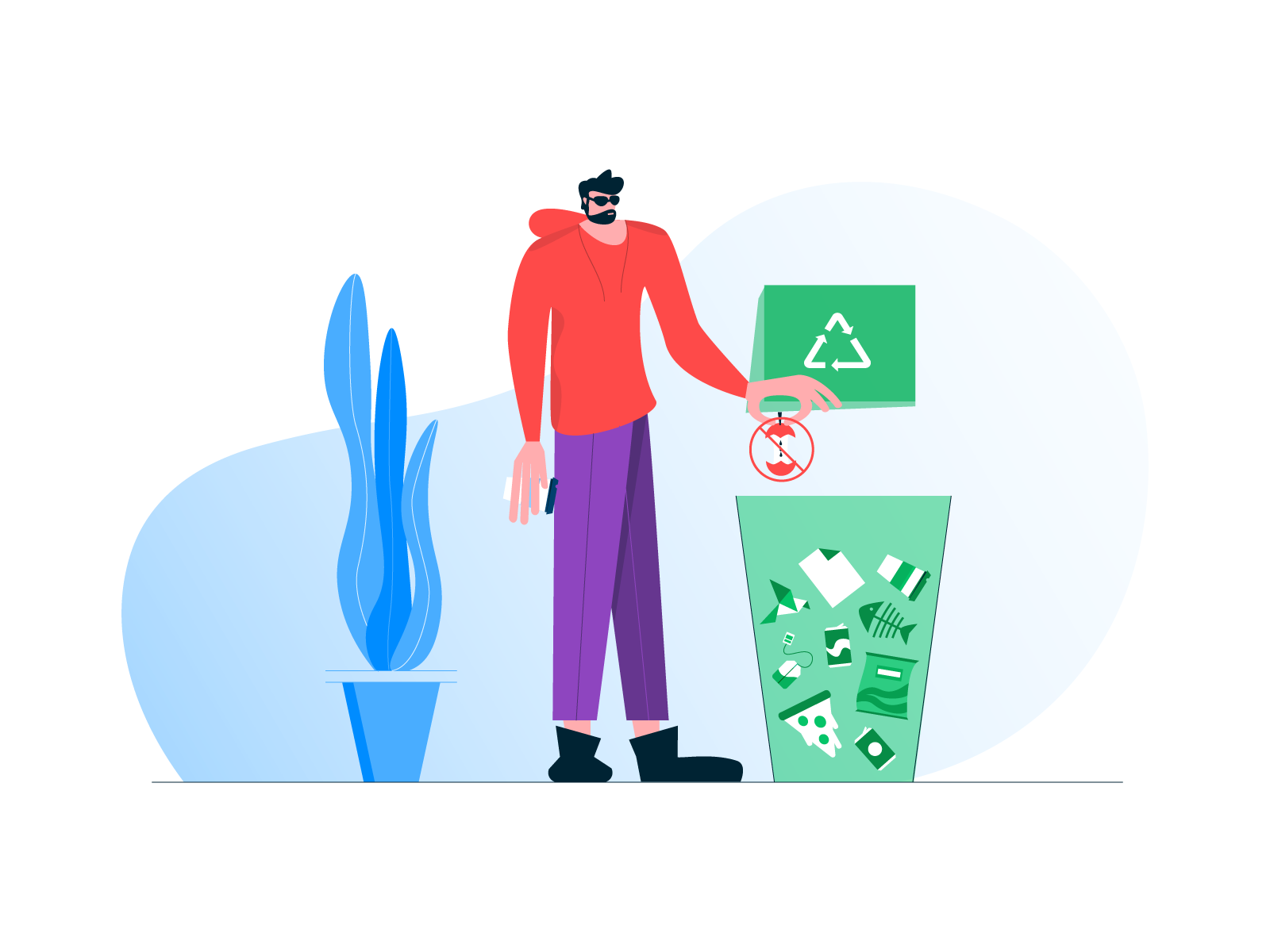 Recycle Dont's by Leah R on Dribbble