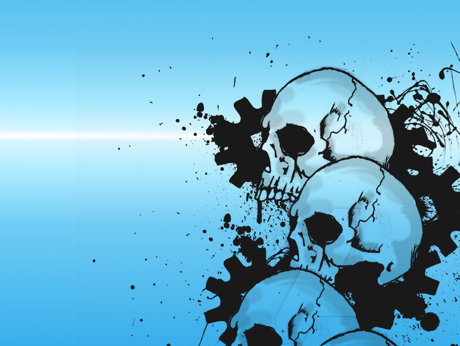 Desktop Wallpaper Blue Skulls by Jeremiah Lindsay on Dribbble