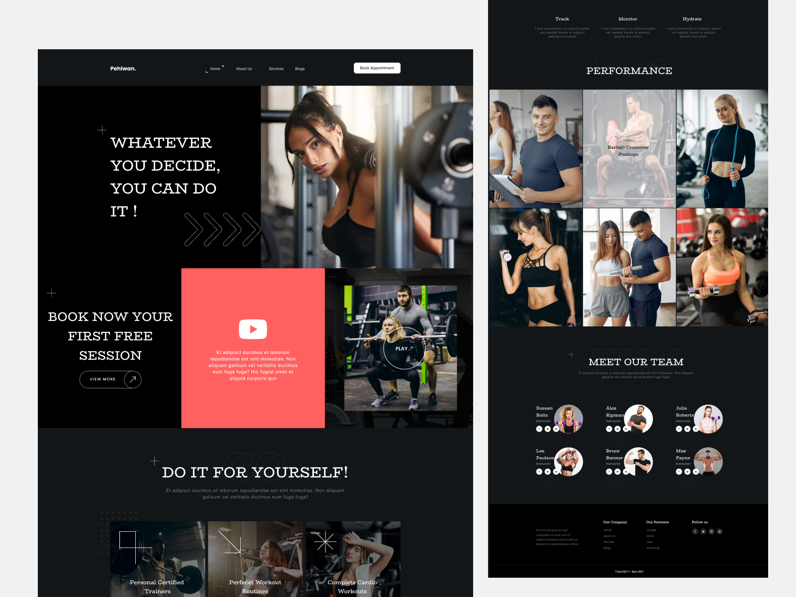 Fitness Landing Page by Anza Malik on Dribbble