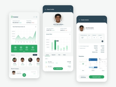 Invoice app UI Design by Mohit Dhiman on Dribbble