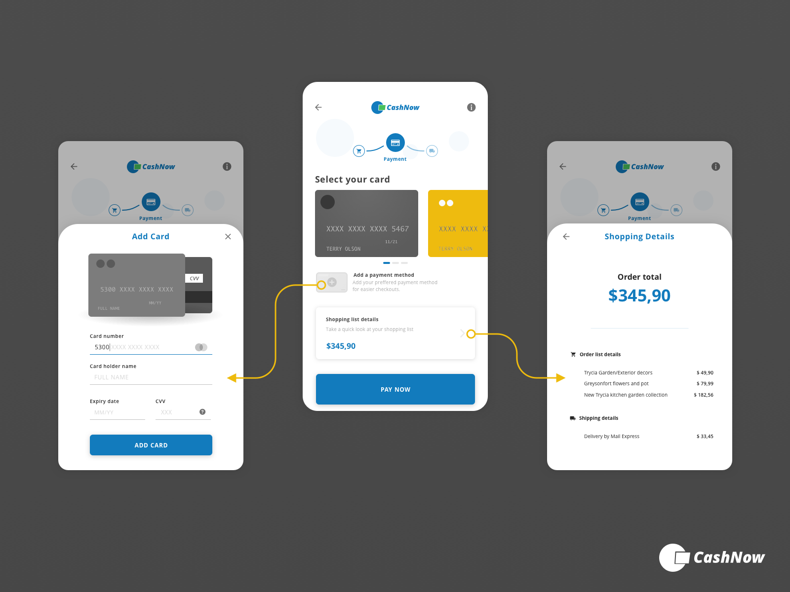 Checkout screen UI design - CashNow by Abstract Design on Dribbble