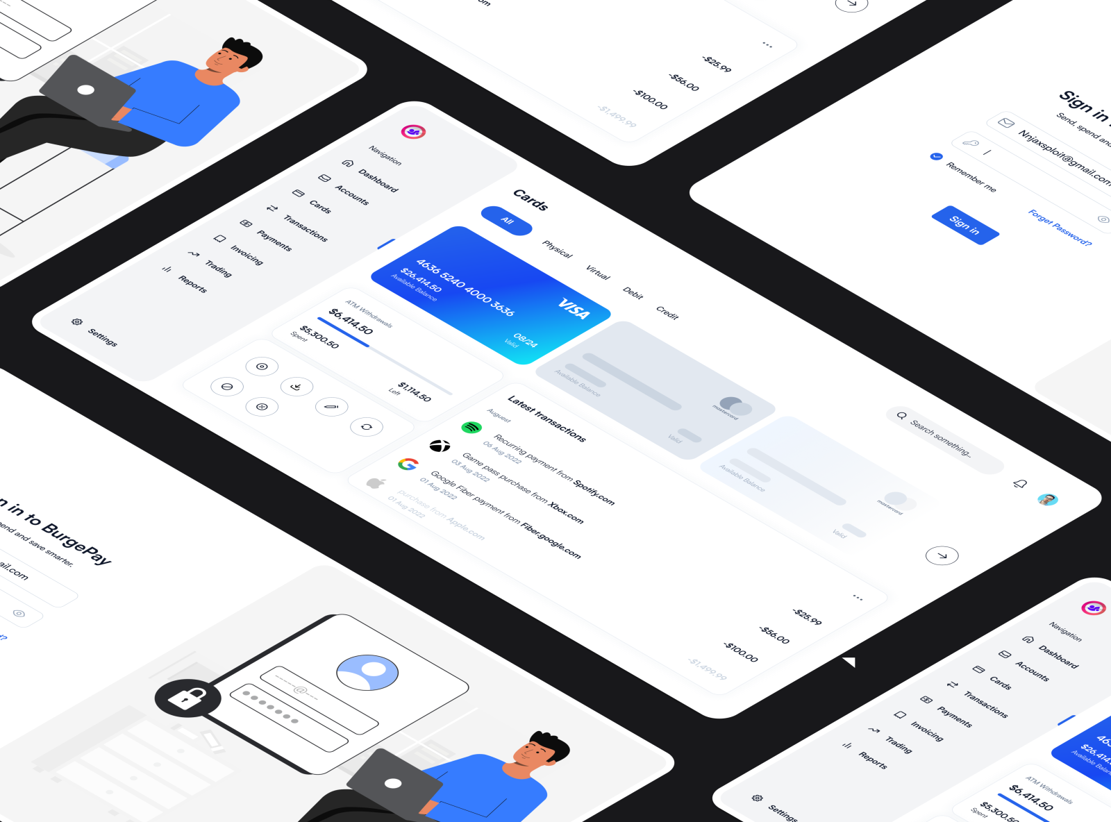 Fintech dashboard ui kit by Burge Design on Dribbble