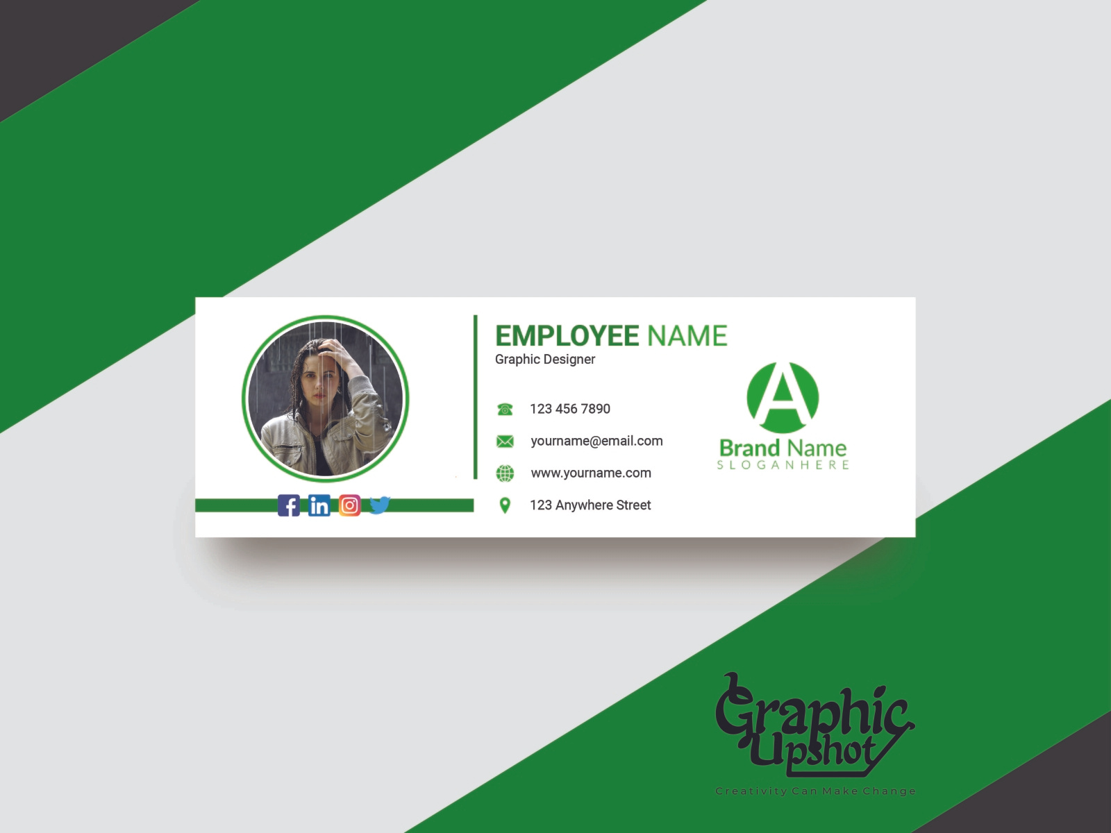 Email Signature Template By Graphic Upshot On Dribbble
