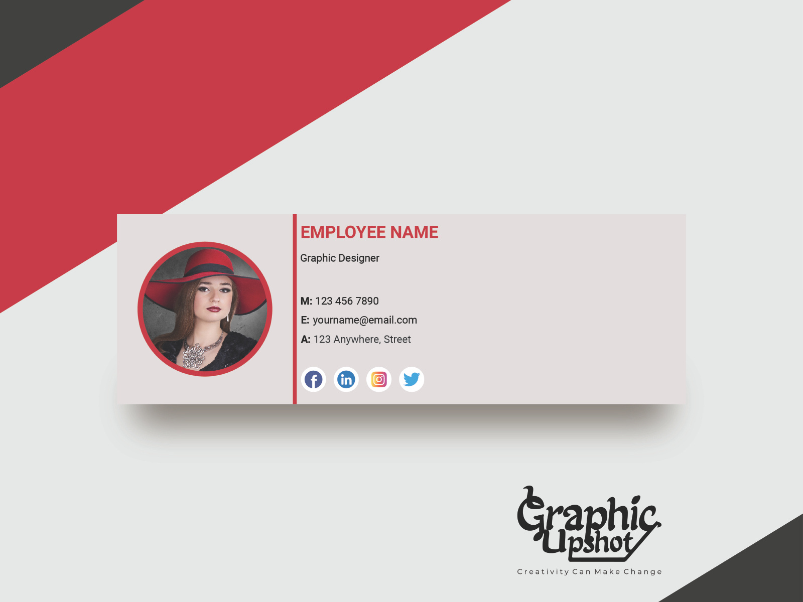 Clickable Email Signature by Graphic Upshot on Dribbble