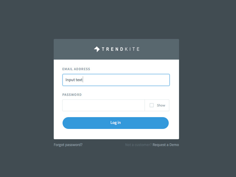 Login Screen 1 by Brent Palmer on Dribbble