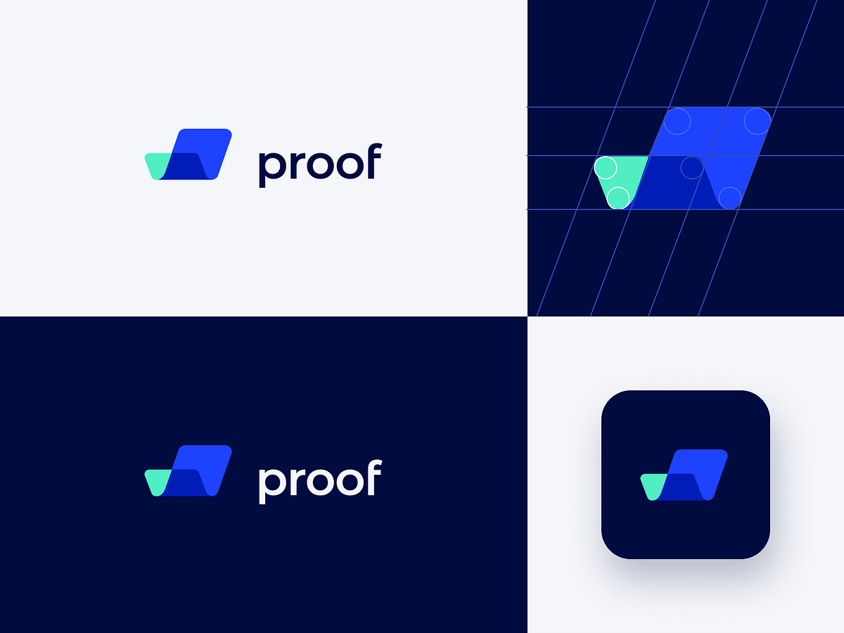 proof logo exploration by Brent Palmer on Dribbble