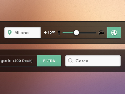 Filters bar by Enzo Li Volti on Dribbble