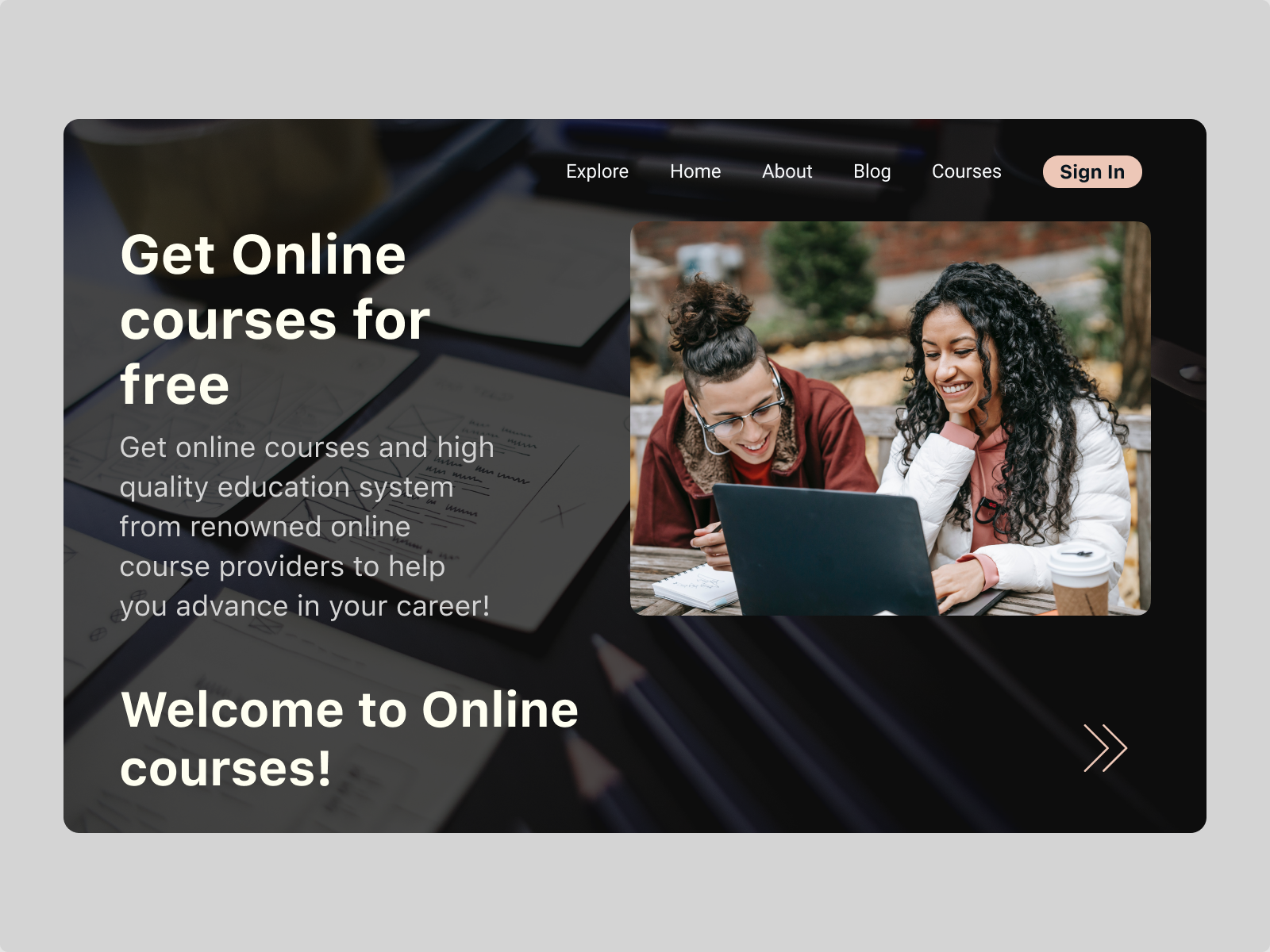 Online Course Platform Landing page by Nikita Patil on Dribbble