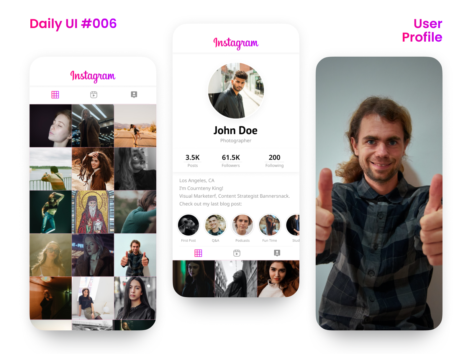 Daily UI #006 User Profile by Ravi Sirswa on Dribbble