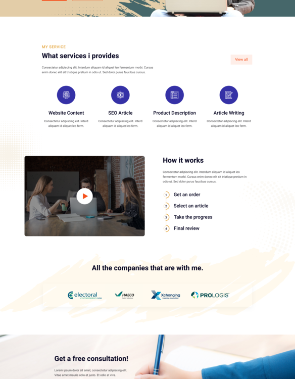Content Writer Portfolio Design. by Mostafijur Rahman on Dribbble