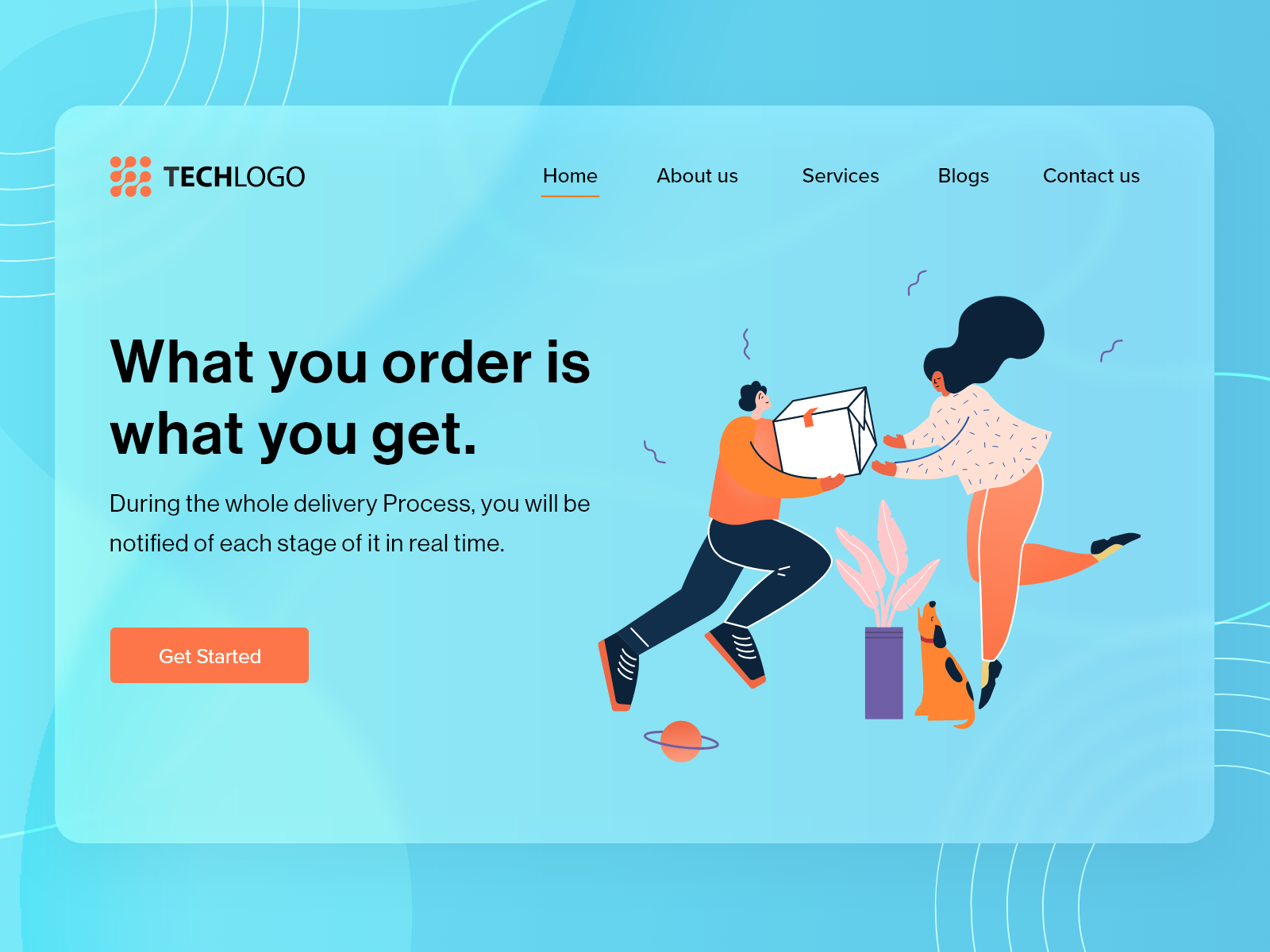 Courier Tracking Landing Page Design Concept by MQoS Graphics for ...