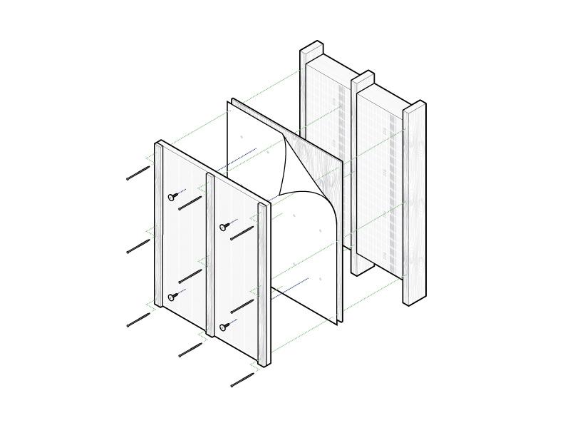 Wall Assembly - Exploded view by Chad Holmes on Dribbble