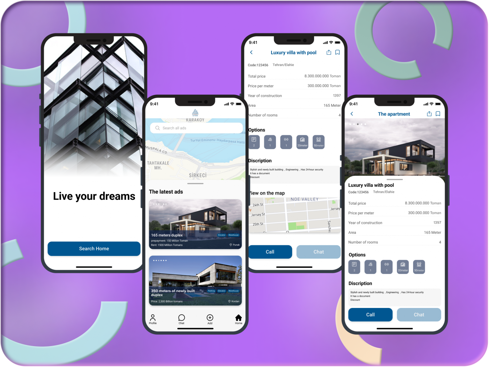 Home Rental and Purchase Application by Masoume Khodaie on Dribbble