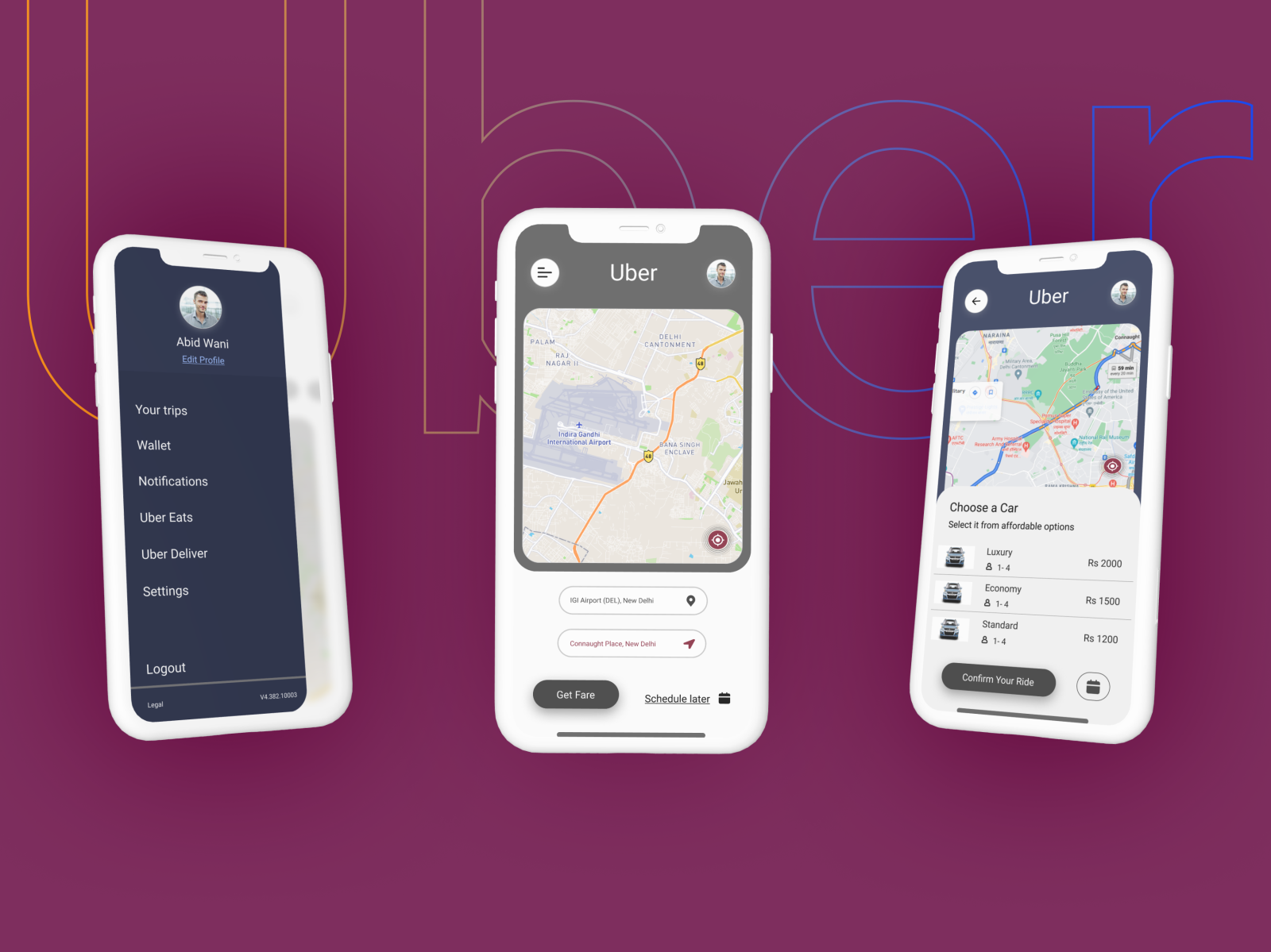 Uber Concept Design by Abid Wani on Dribbble