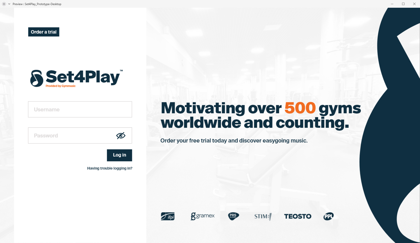 Set4Play Log In screen by Wai-man N. on Dribbble