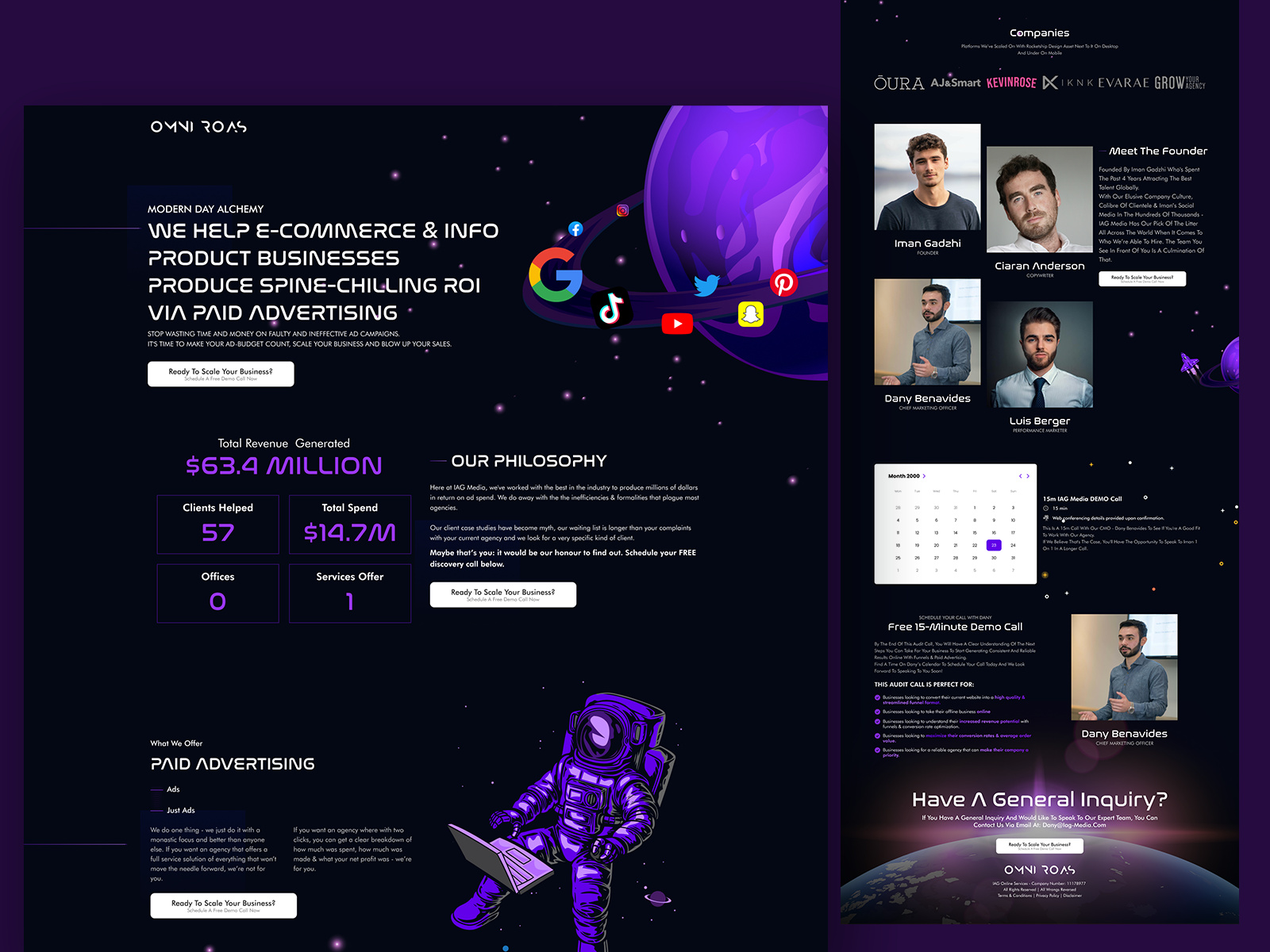 landing page of space by MD Rakib Shekh for Future Innovation LTD on ...