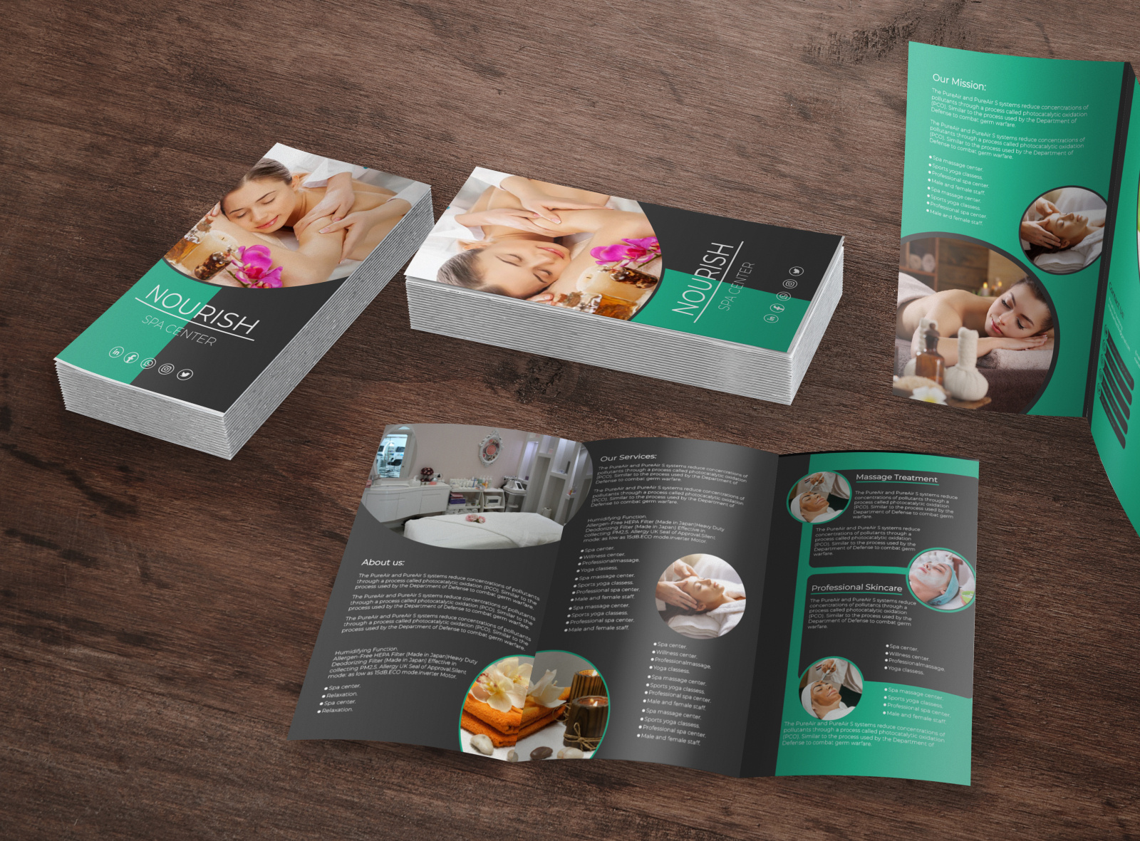 spa brochure/ Trifold brochure/ Brochure design by Maria Sarfraz on ...