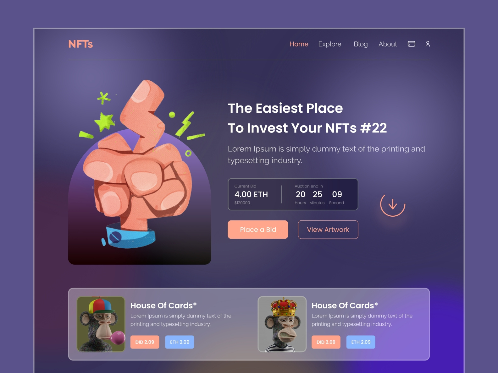 NFT Markerplace Exploration by SH Shakil 🏅 on Dribbble
