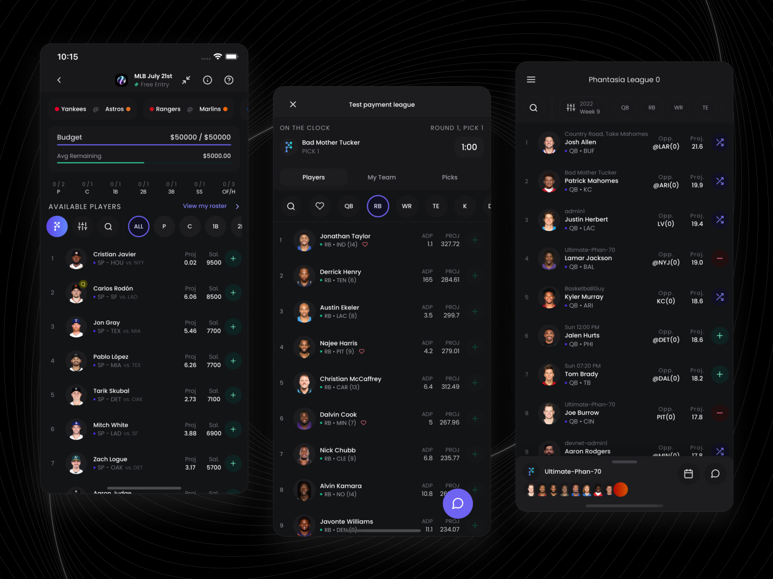 Fantasy Leagues & DFS Design by Jake Montgomery on Dribbble