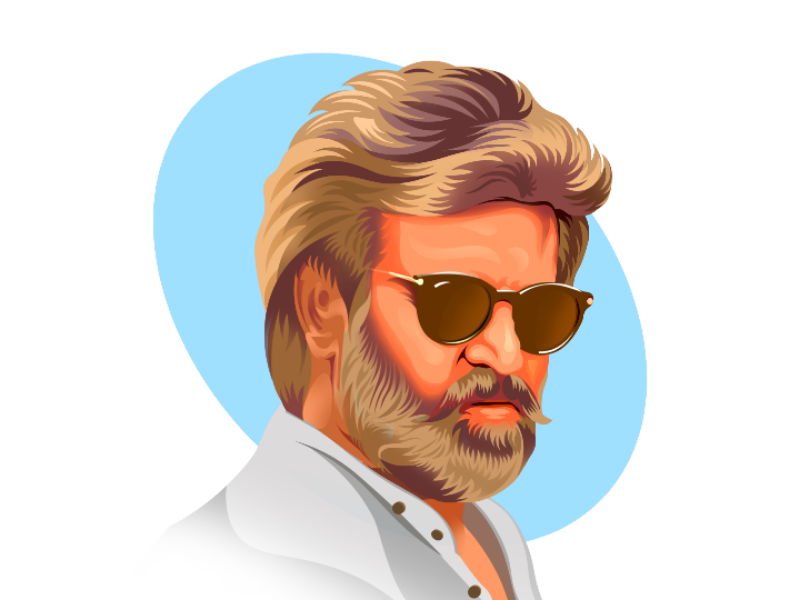 Superstar Rajinikanth Vexel Art by Paulwin Jerome Martin on Dribbble