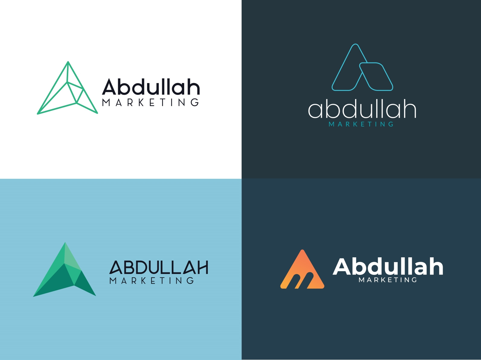 Abdullah Marketing | Logo Design by Sadaf Baloch on Dribbble