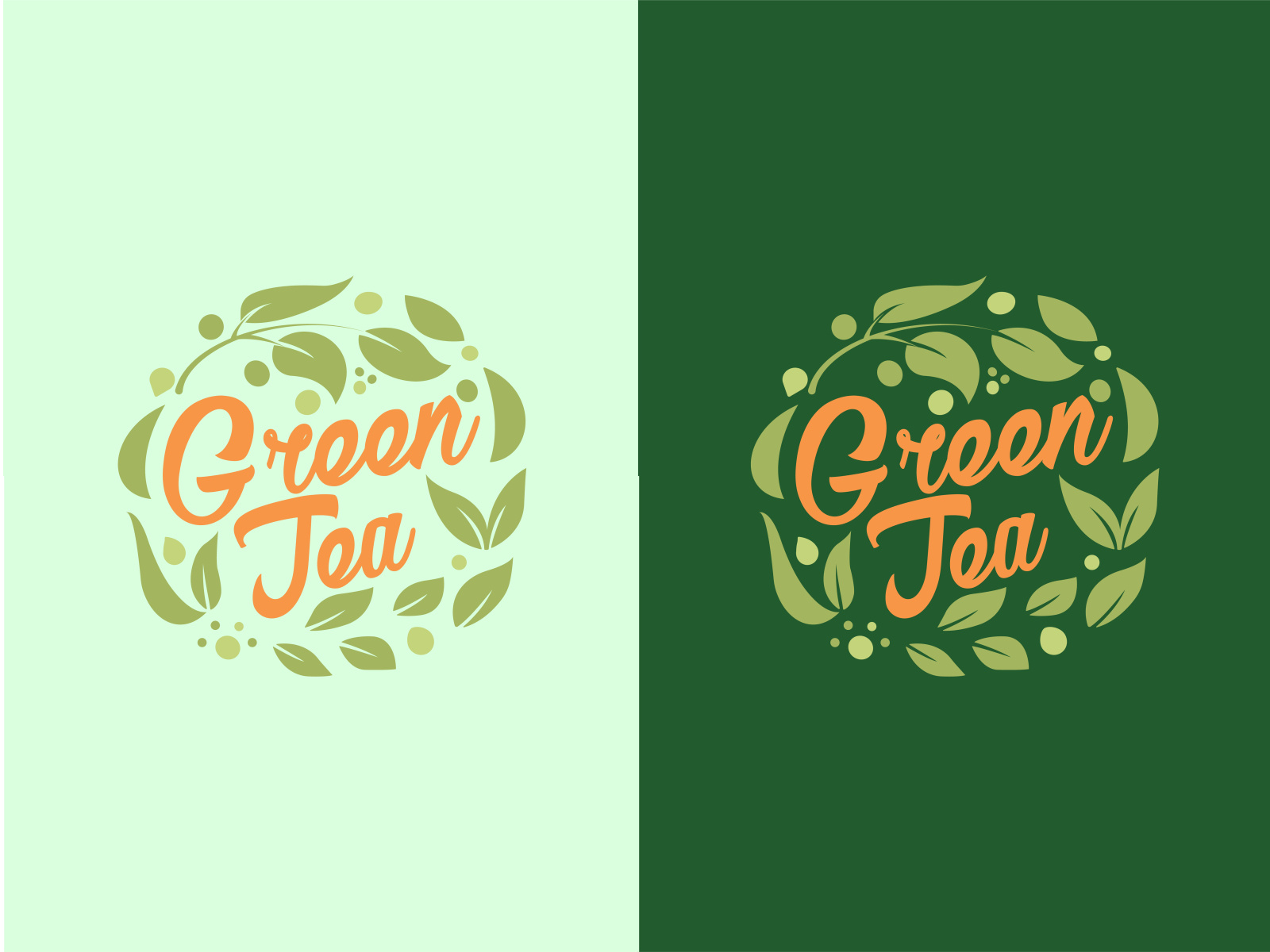Green Tea Logo Design by Sadaf Baloch on Dribbble