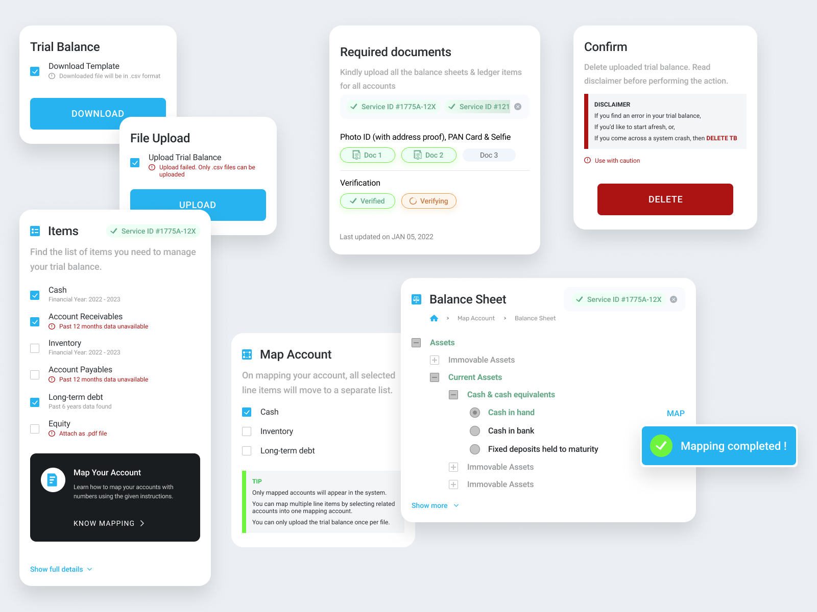 Trial Balance Components by Srivathson Thyagarajan on Dribbble