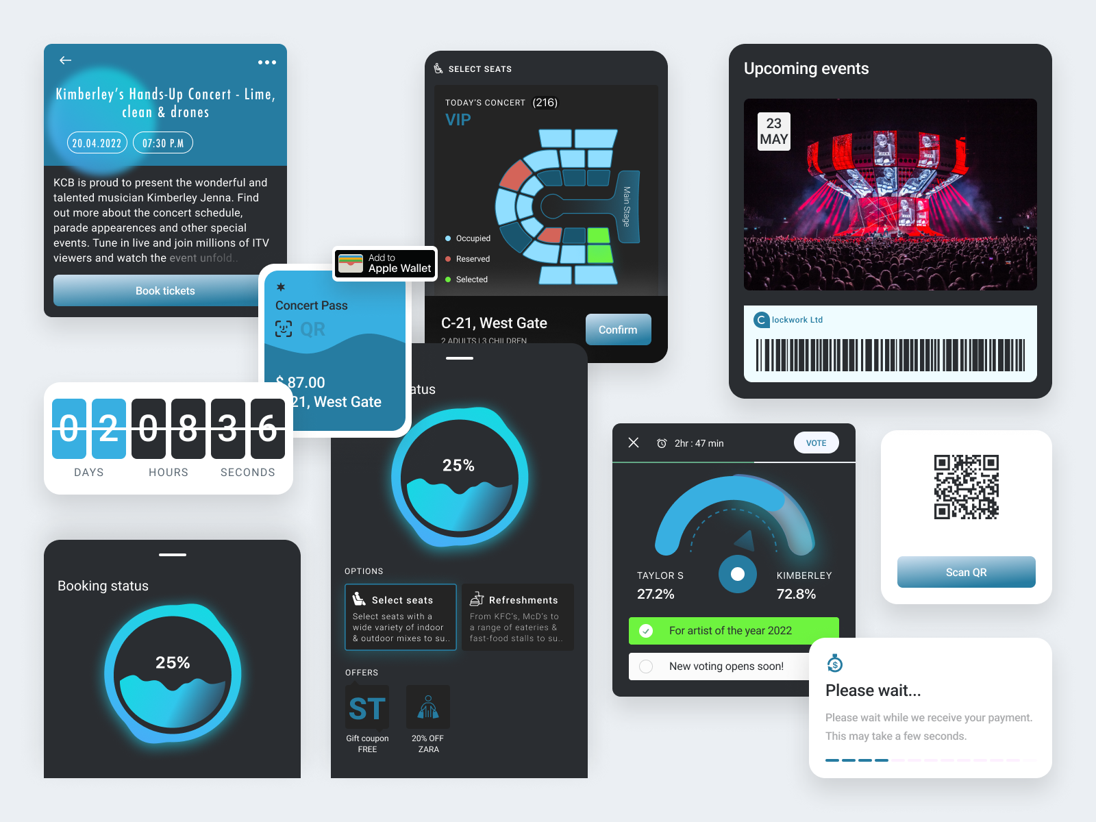 Music concert components by Srivathson Thyagarajan on Dribbble