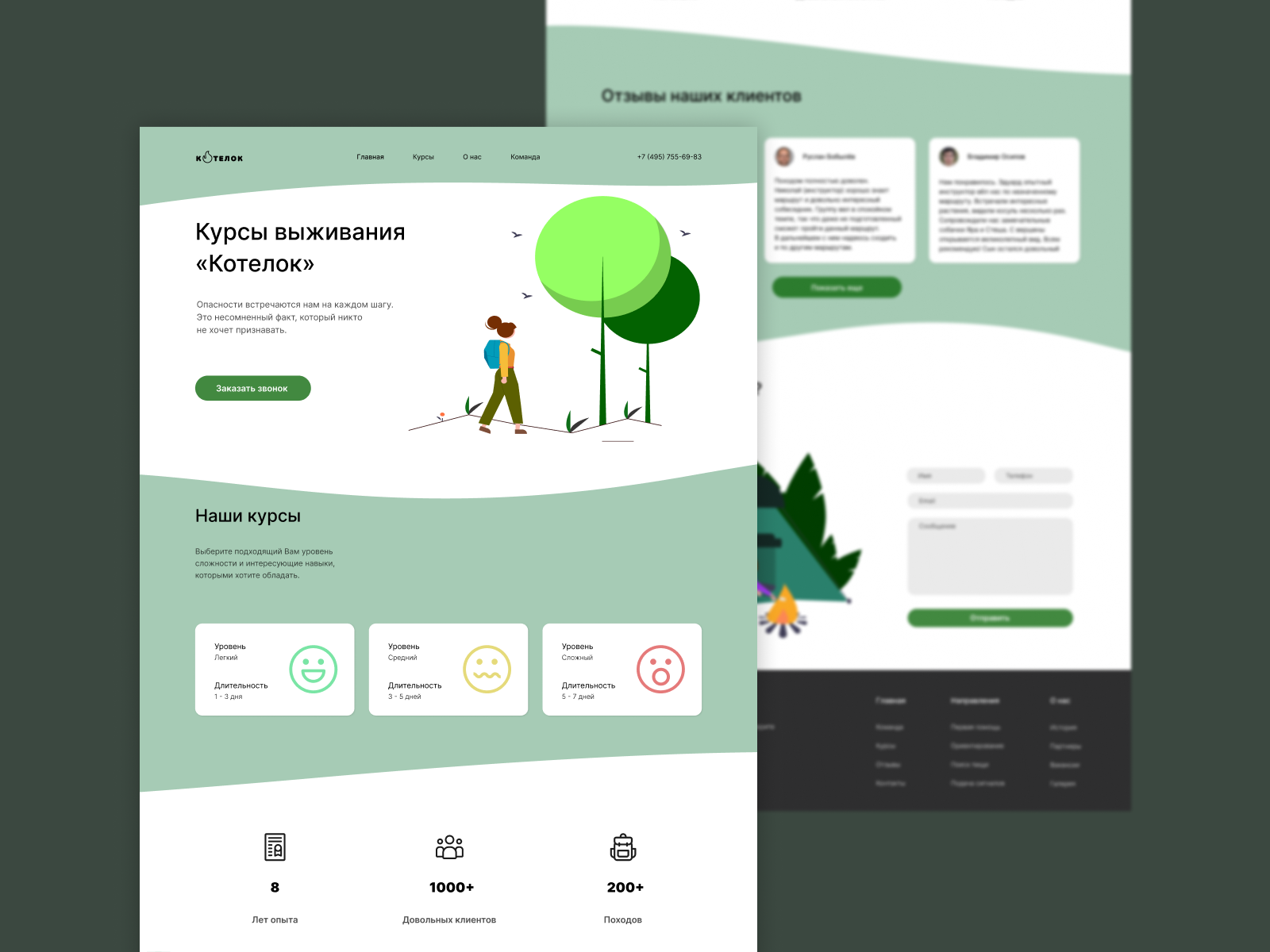 UI UX Web Design - Survival Courses Site by Keat on Dribbble