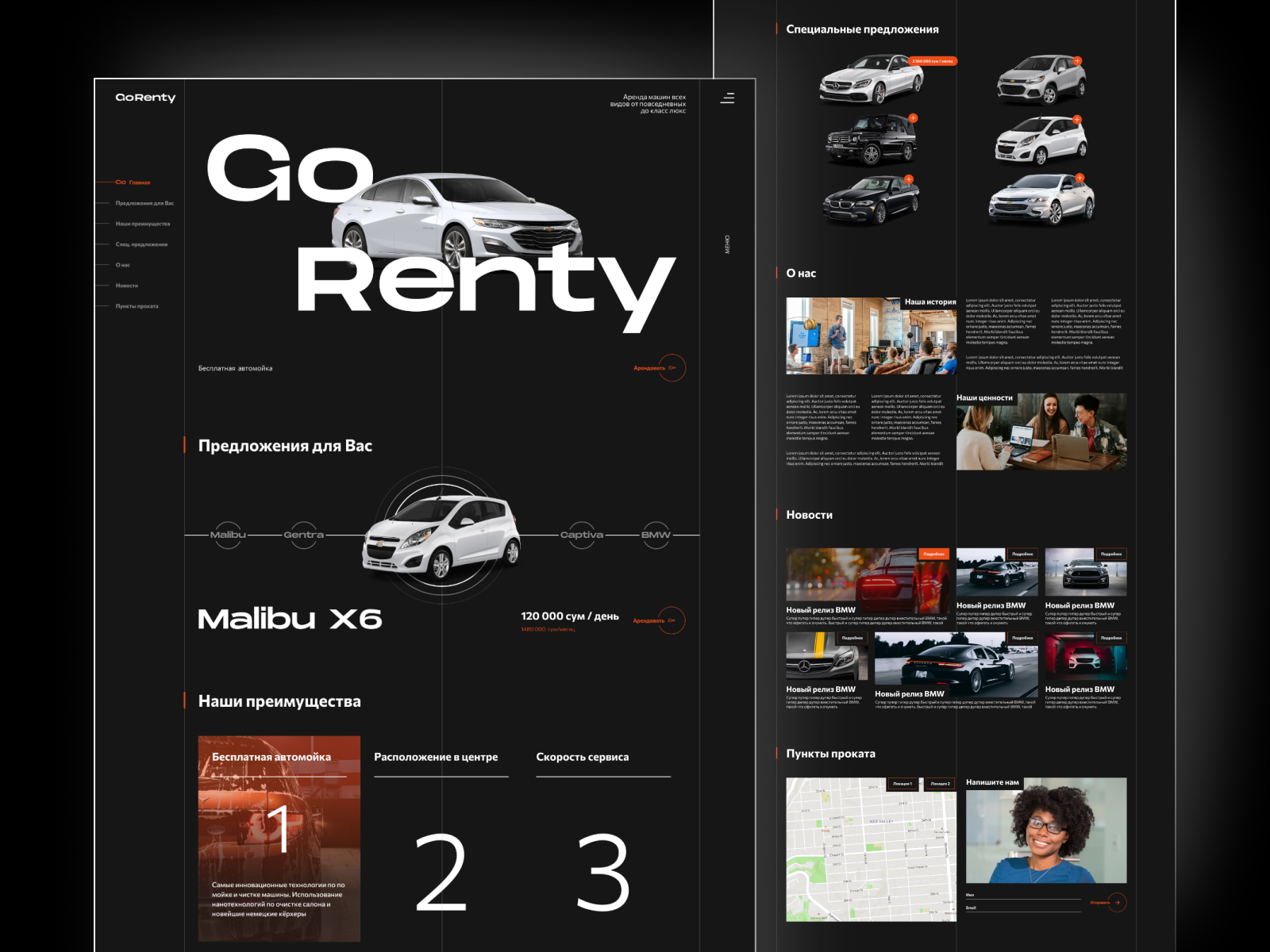 CAR RENTAL SERVICE by Mavlon MM on Dribbble