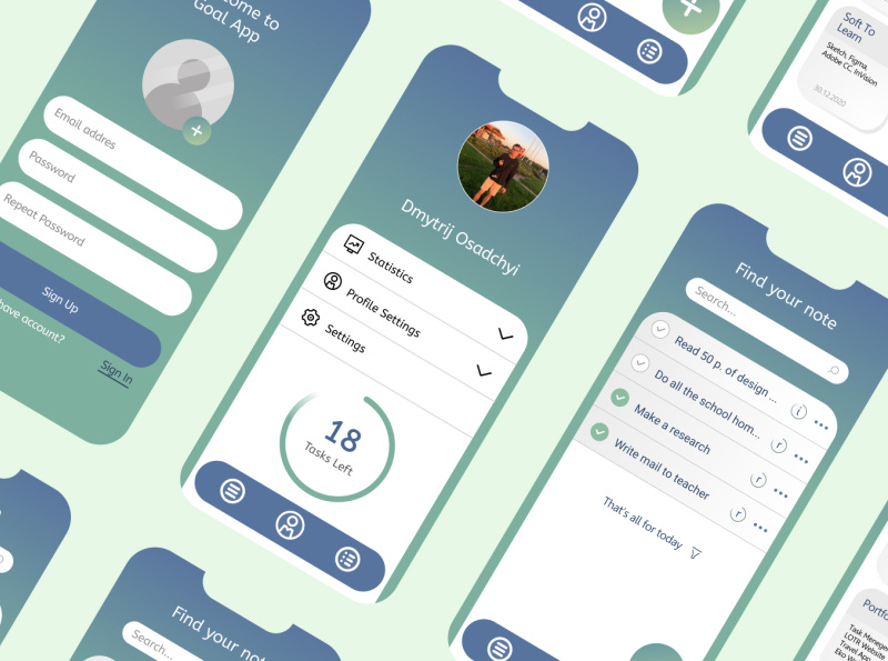 Goal App by Dmytro on Dribbble