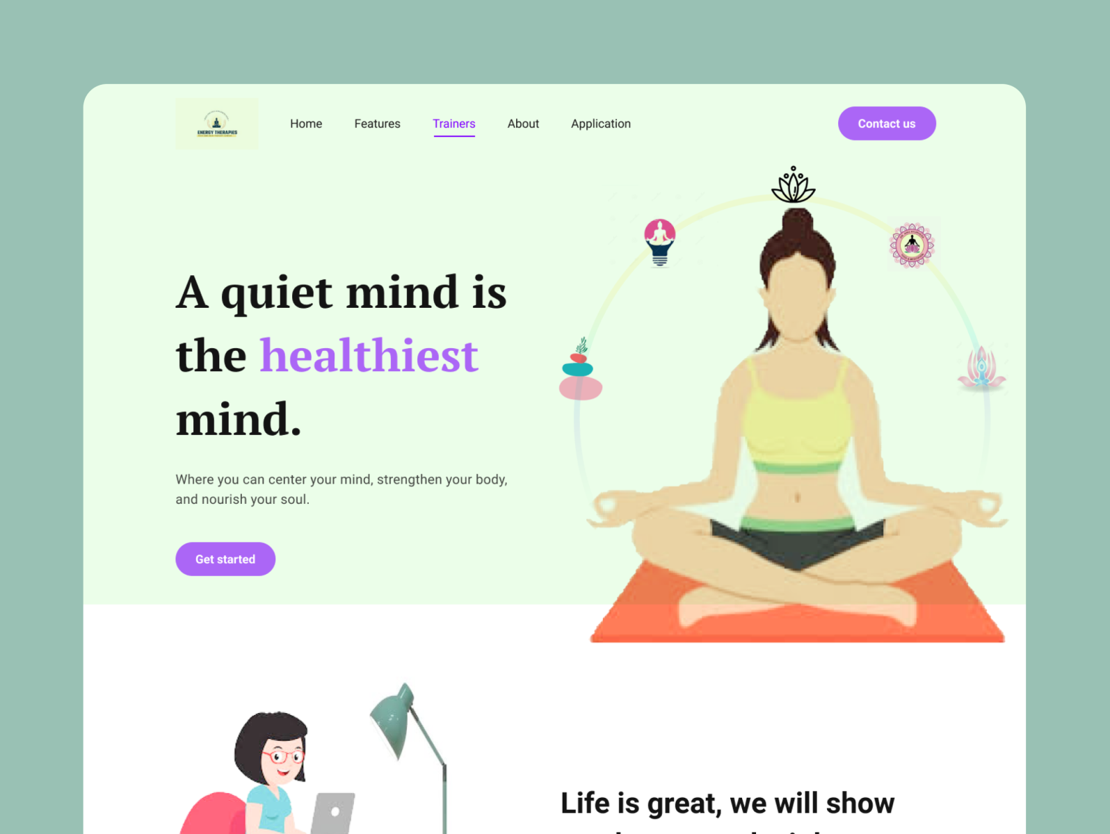Yoga header exploration by rintu on Dribbble