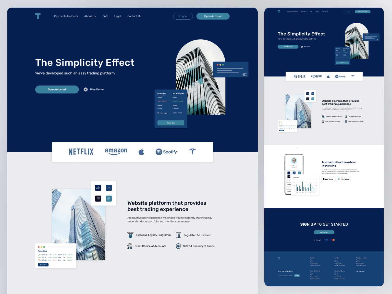 Landing page UI design by Hanna D. on Dribbble