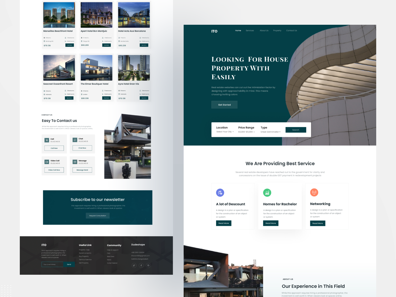 Real Estate Website by Sheikh Shovon on Dribbble
