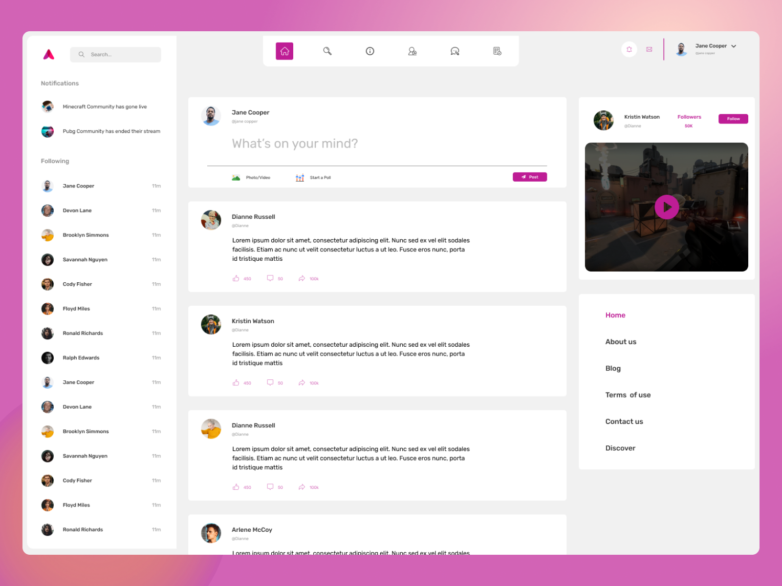 Live stream web app by SK Rifat on Dribbble