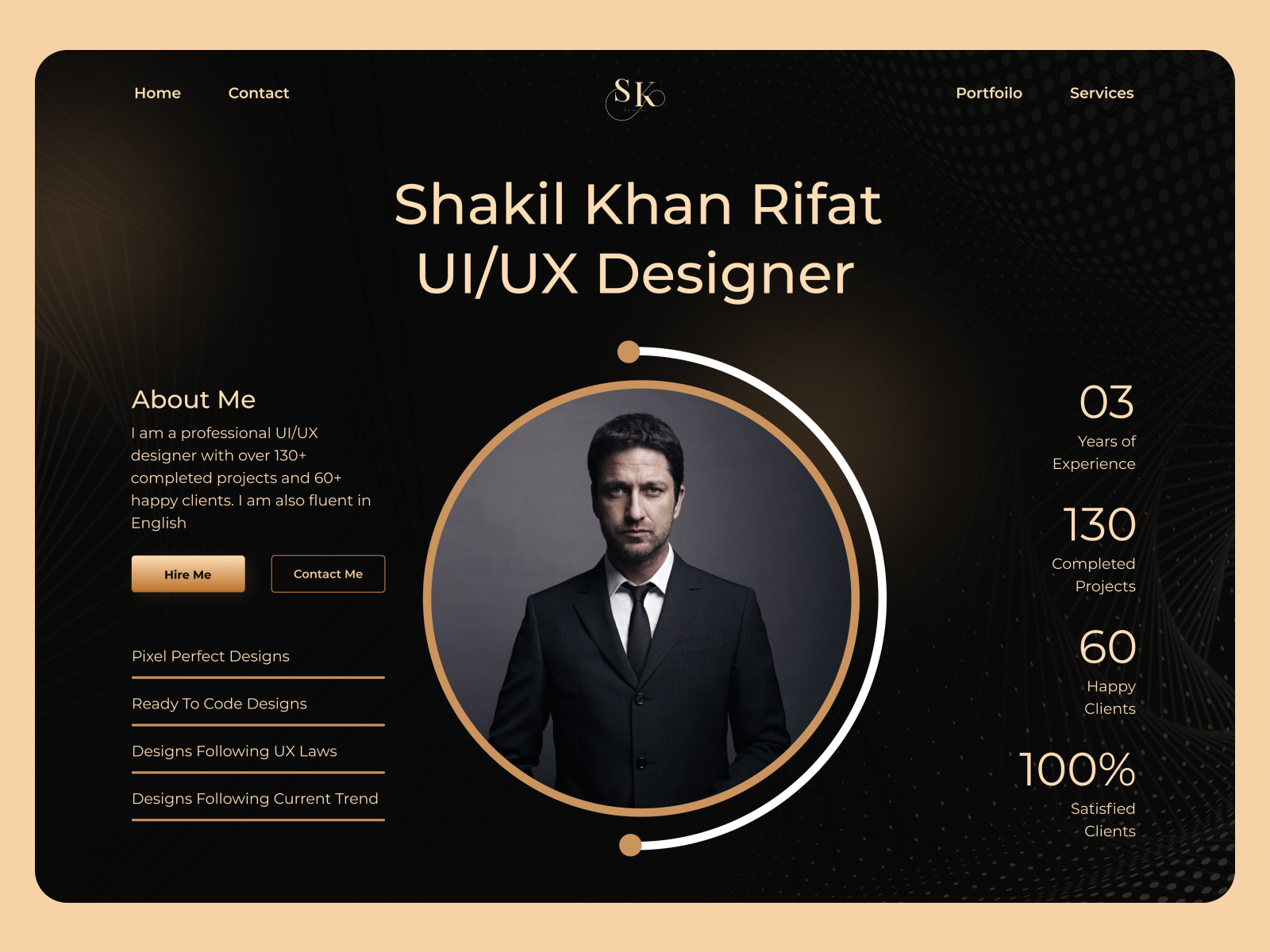 UI/UX Portfolio Website by SK Rifat on Dribbble