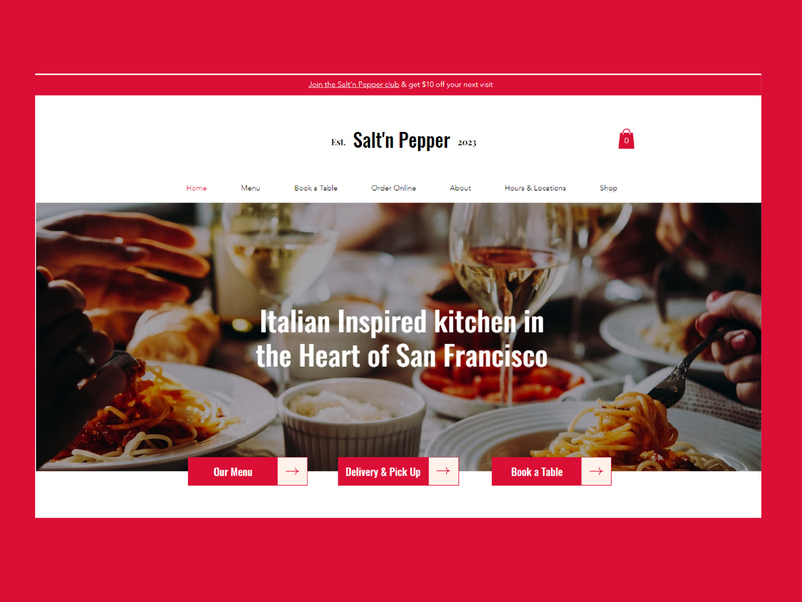Wix Italian Restaurant Website Design by Global Art Studio on Dribbble